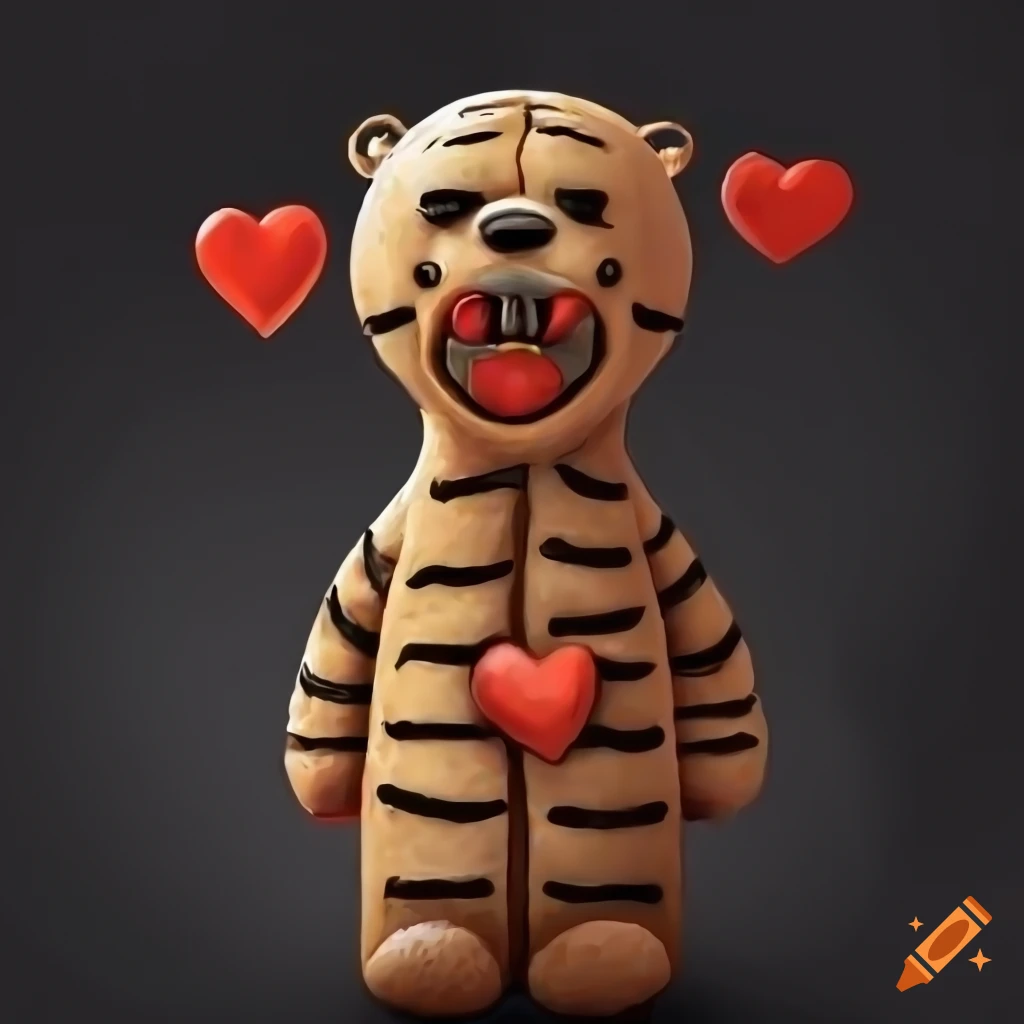 Hobbes gingerbread cookie with heart, Giger Alien artwork in ...