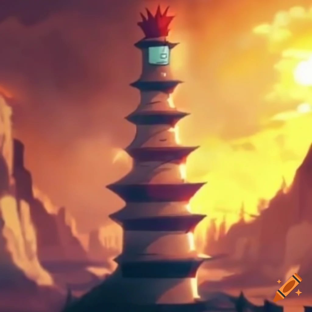 Sensei center building inspired by naruto's konoha village on Craiyon