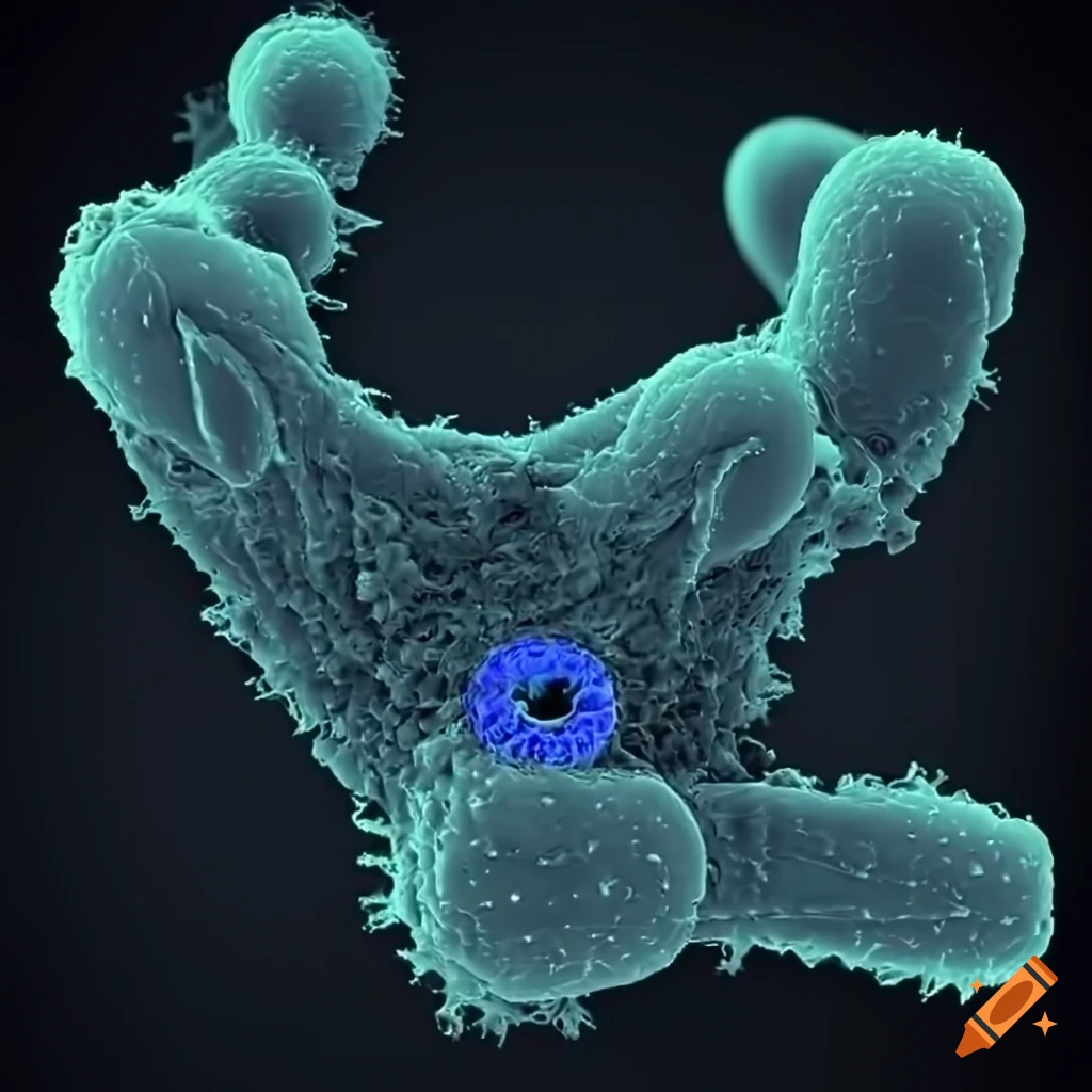 Genetics and electron microscope in high definition on Craiyon