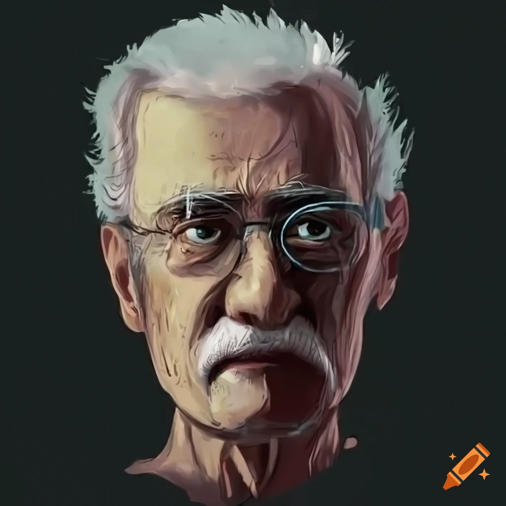 Middle-aged man character in digital art style on Craiyon