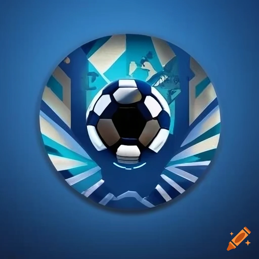 Holy island football club logo with a circular blue design on Craiyon