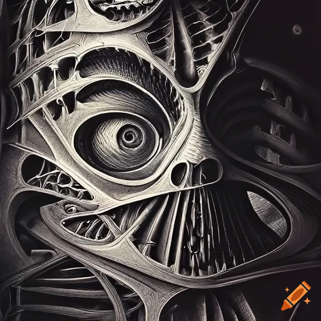 Thought-provoking book cover with biomechanical designs inspired by ...