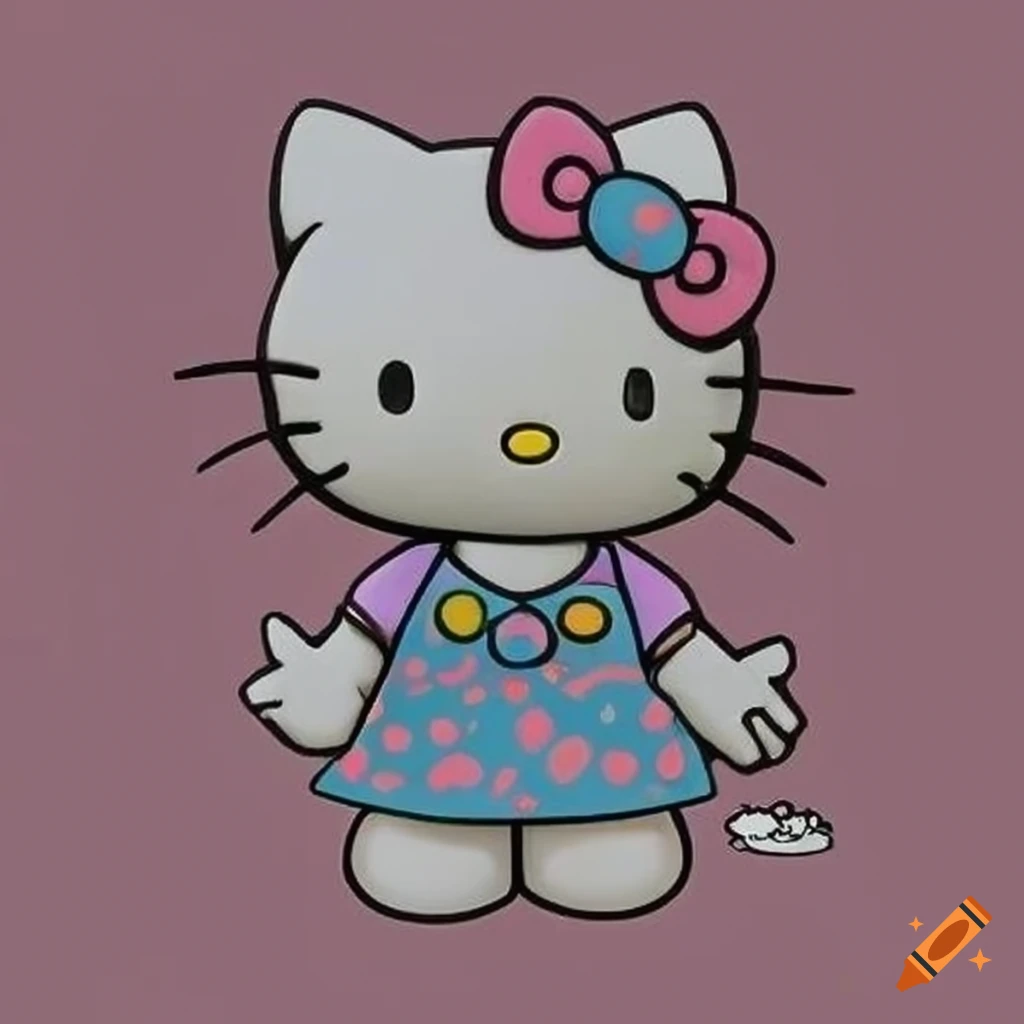 Hello kitty in tim burton style on Craiyon