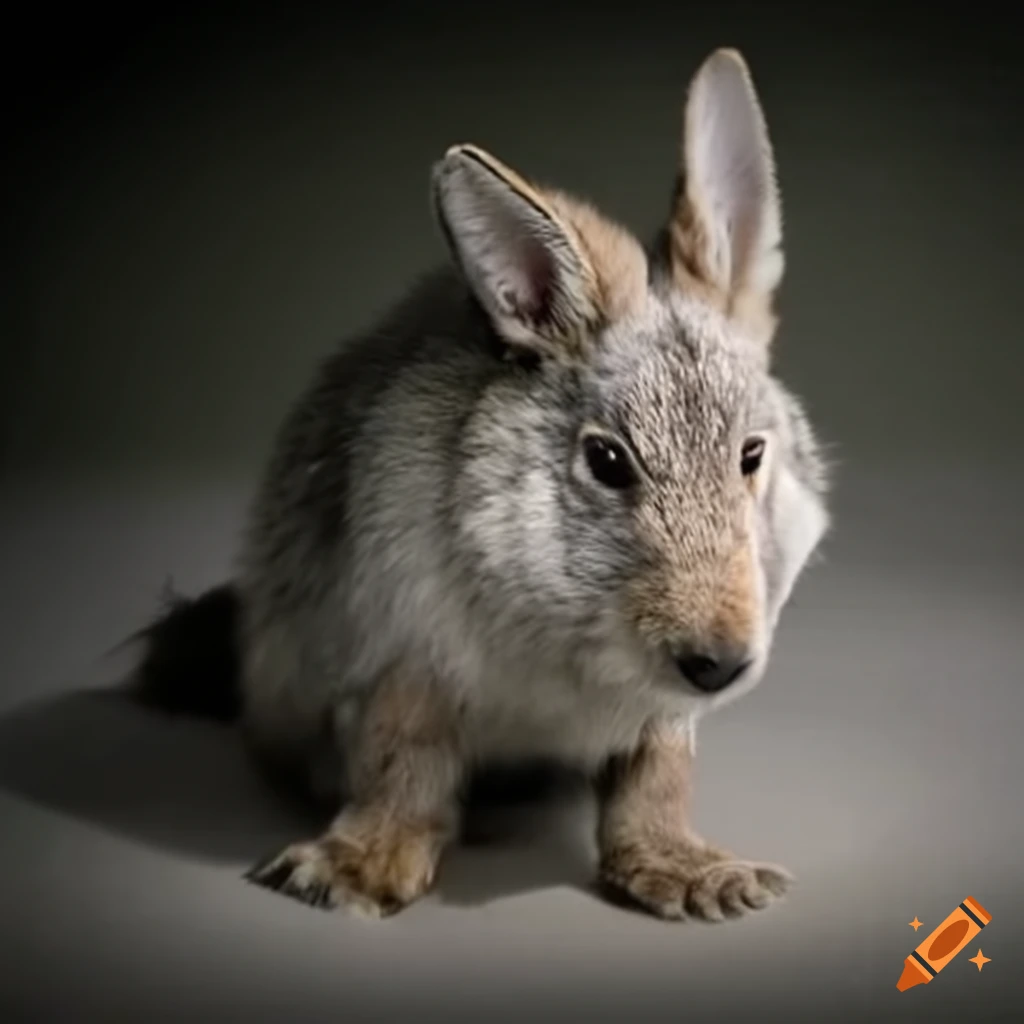 Rabbit wolf hybrid on Craiyon