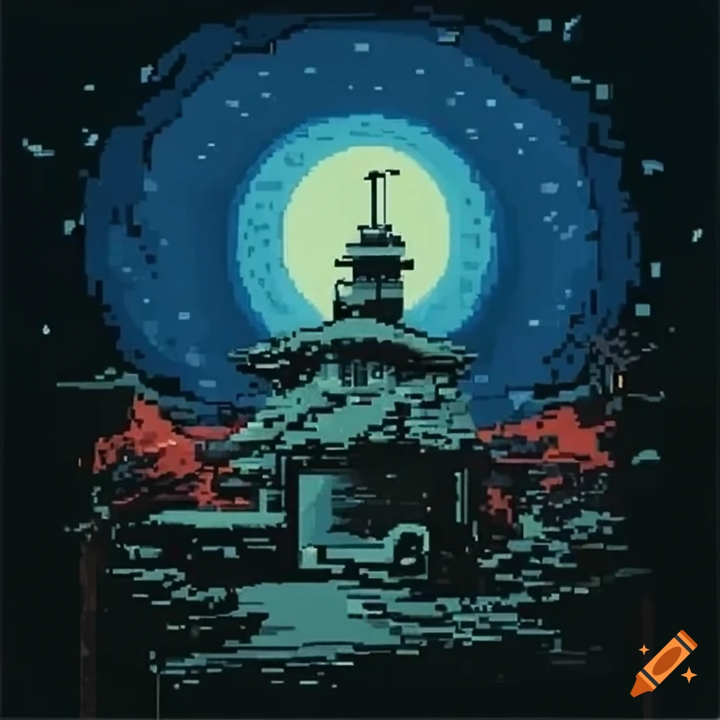 Vintage red phone with dial and pixel art design on Craiyon