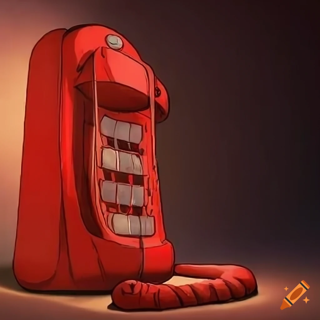 Red phone with moebius the incal comics artwork on Craiyon