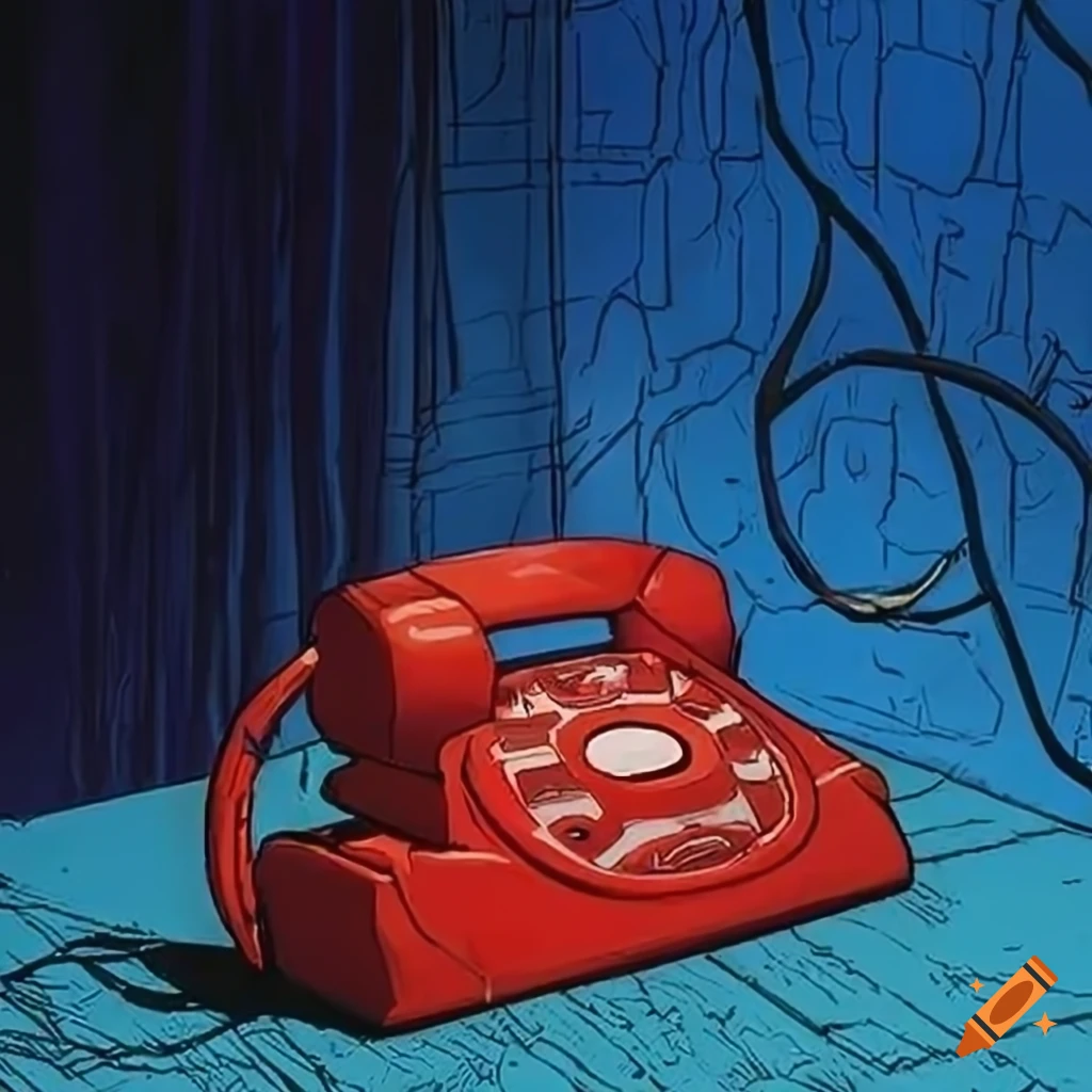 Red phone inspired by moebius the incal comics in photorealistic style ...
