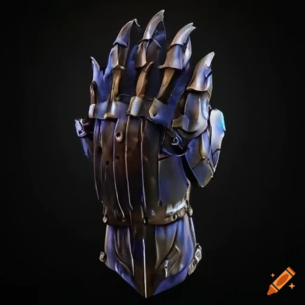 Magic aura heavy steel gauntlets on Craiyon