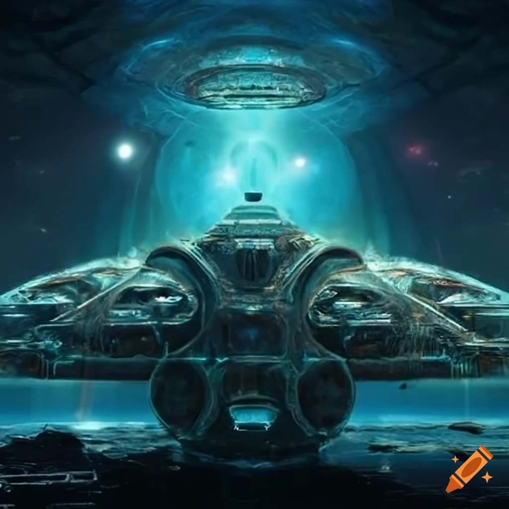 Plasmatic space of alien civilizations with surrealistic insect ...