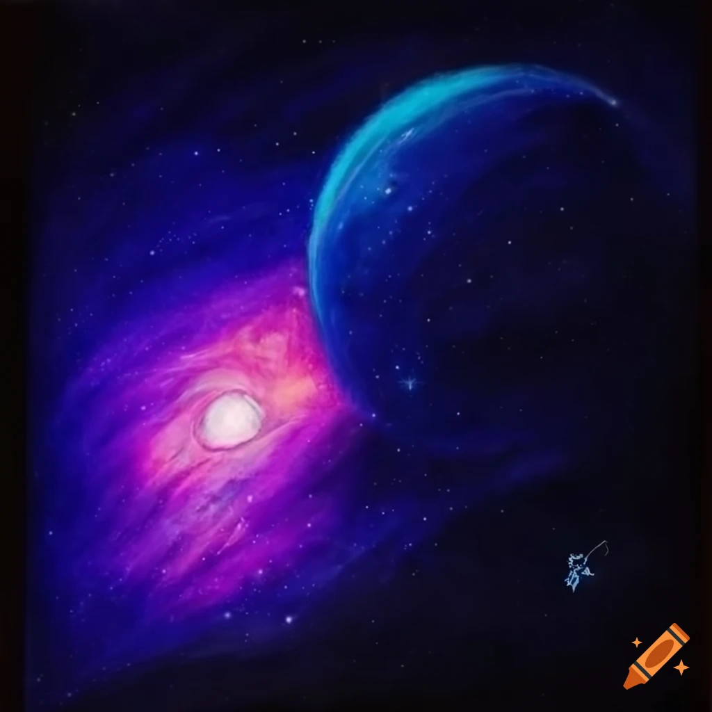 Galaxy space drawing on Craiyon