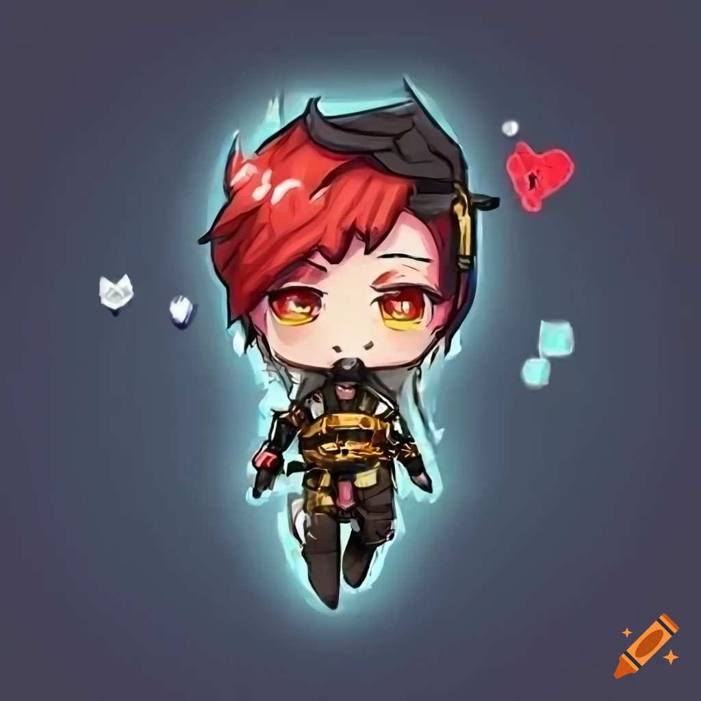 Chibi bee-themed logo for a male streamer in red and white colors on ...