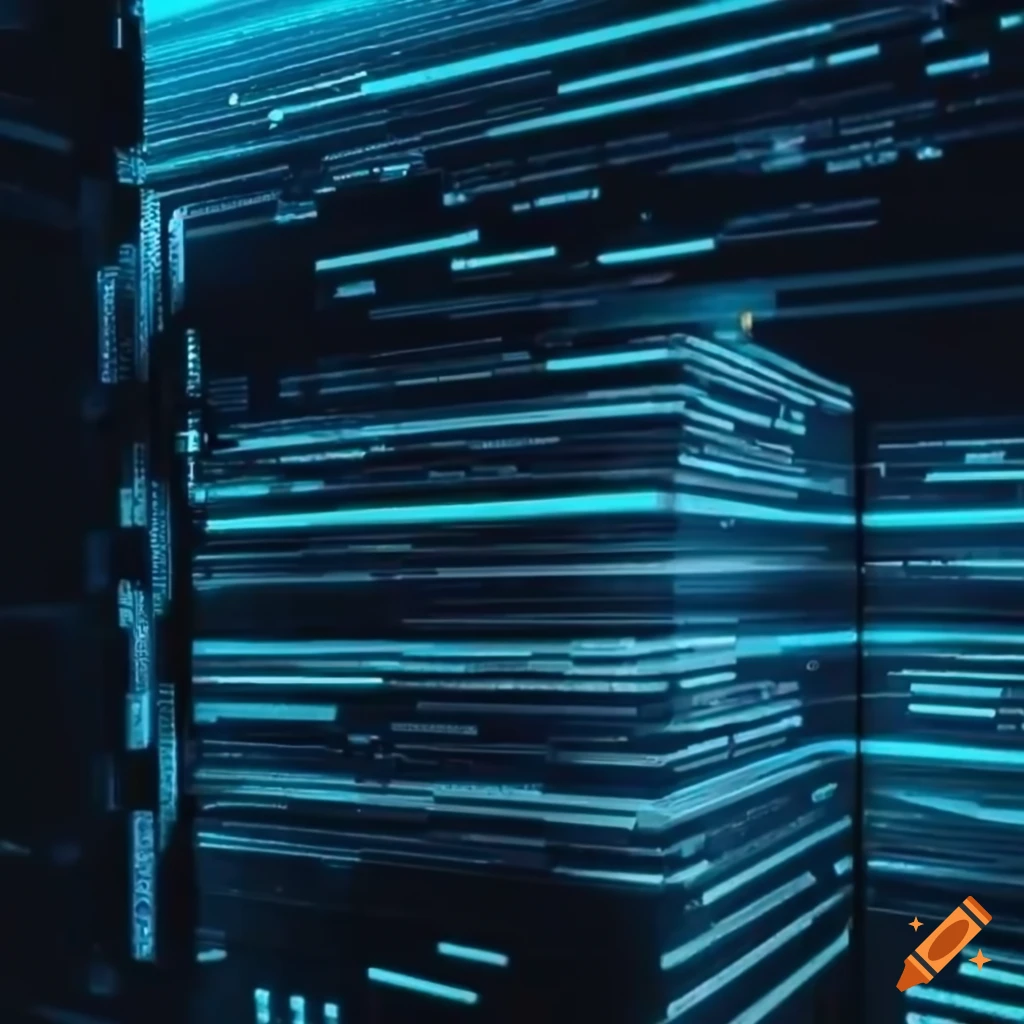 Data flow in 4k computer networks, Python API SQL requests on Craiyon