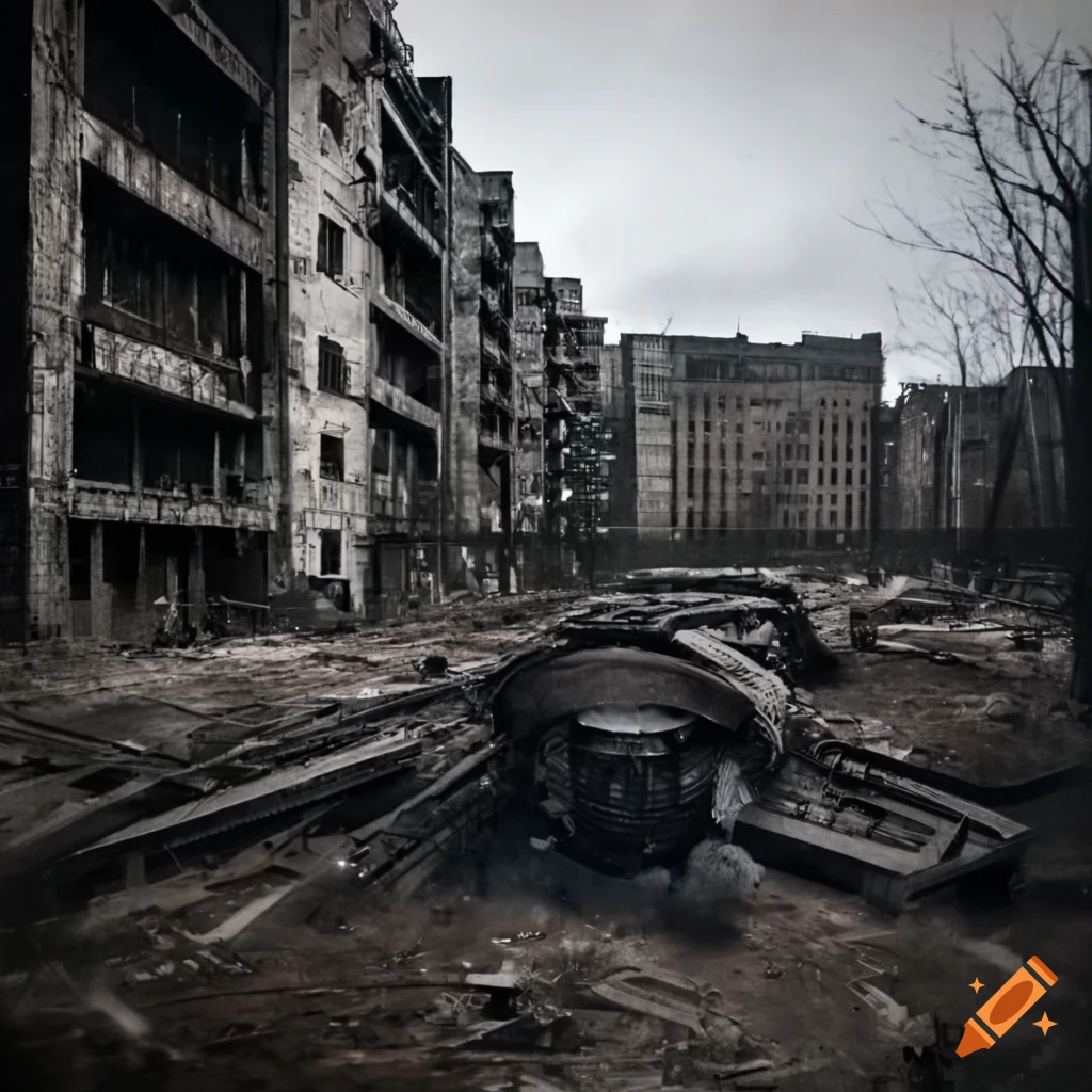 Moscow post-apocalypse after nuclear war on Craiyon