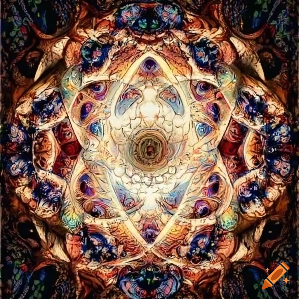 Illustration of biblical angels Ophanim on Craiyon