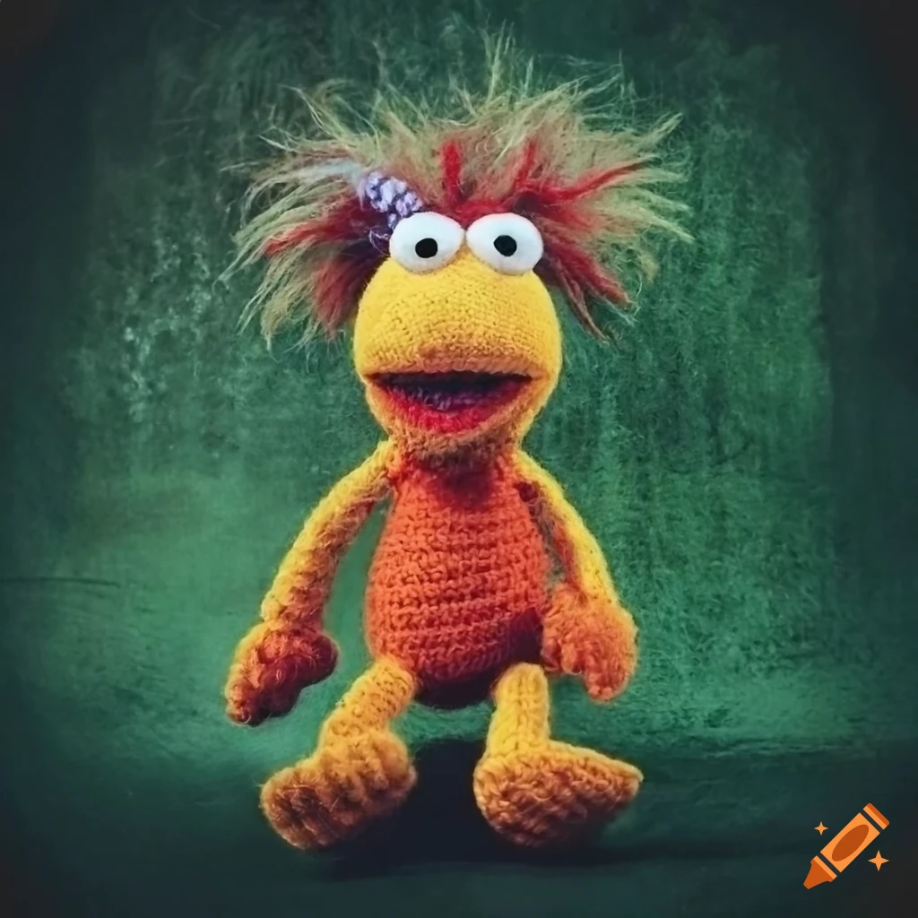 Fraggle rock muppets crochet plush with australian aboriginal art on ...