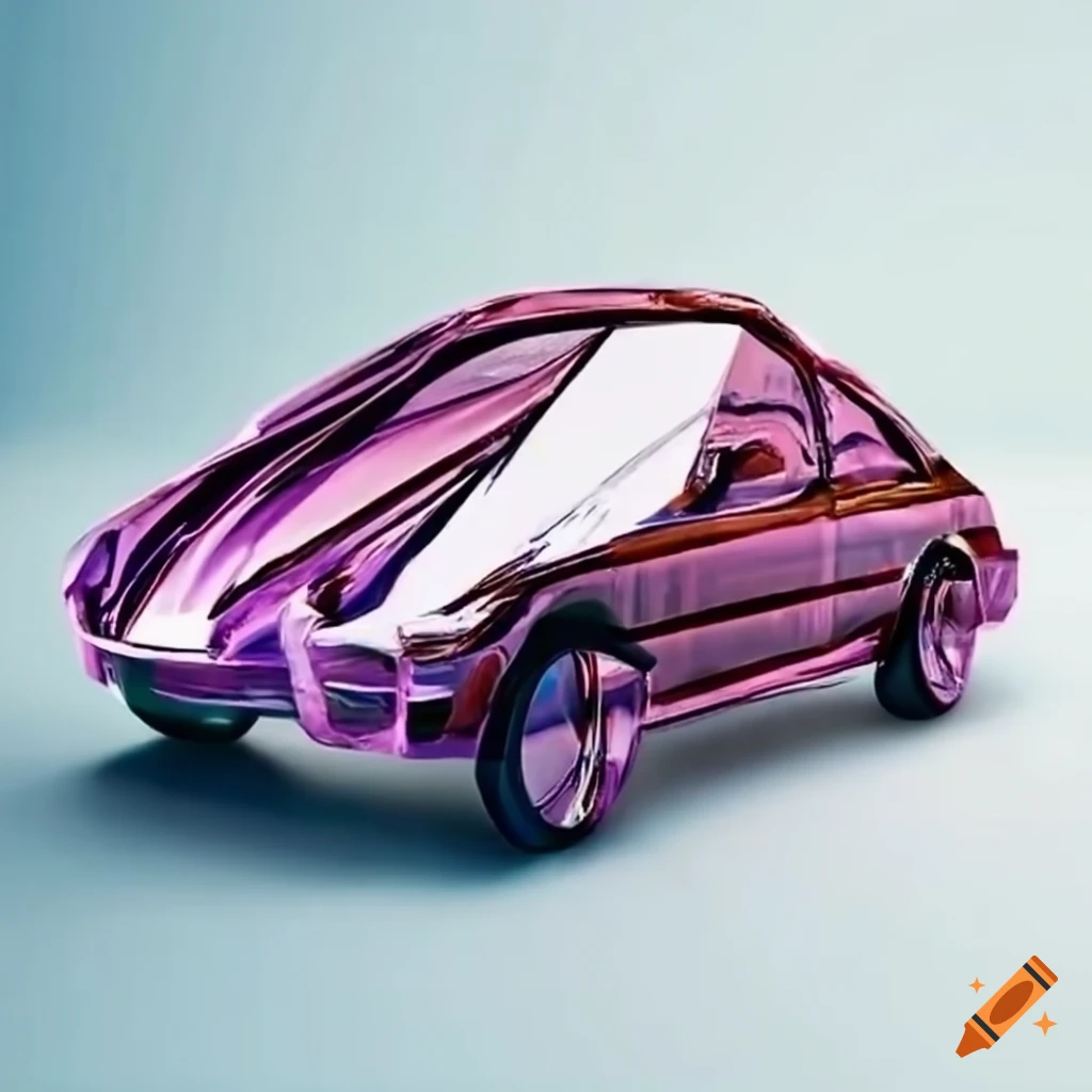 Shiny glass car on Craiyon