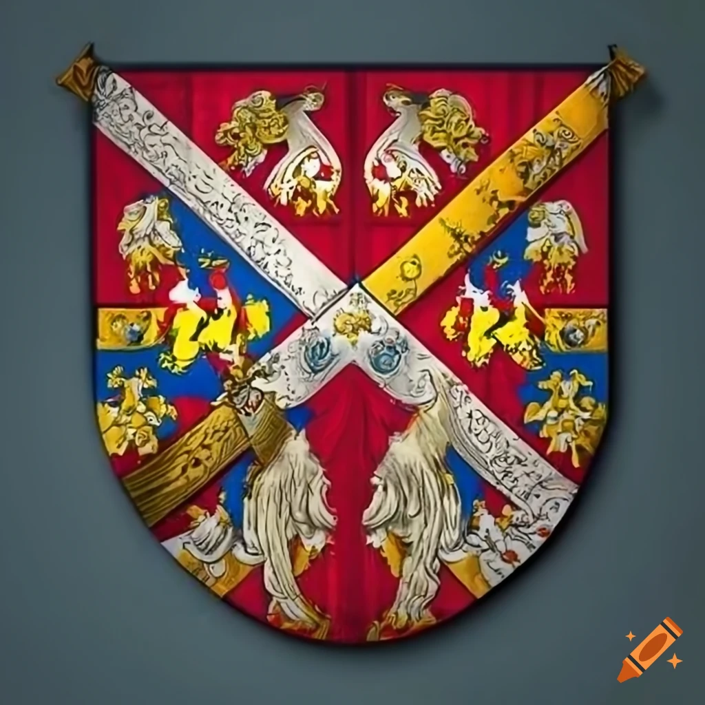 Interwoven kennedy, standworth, o'keefe, and solis family crests with ...
