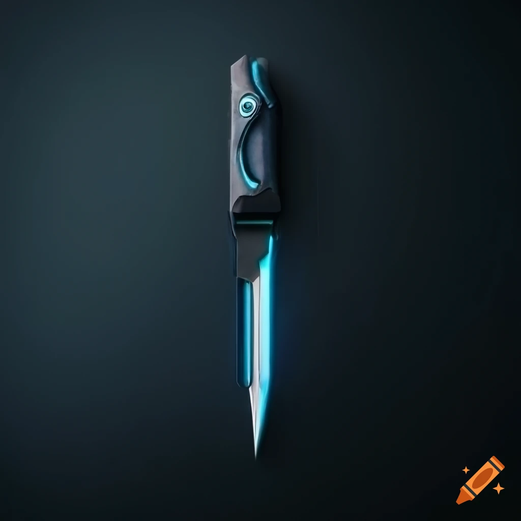 Complex futuristic knife in ultra HD cinematic quality on Craiyon