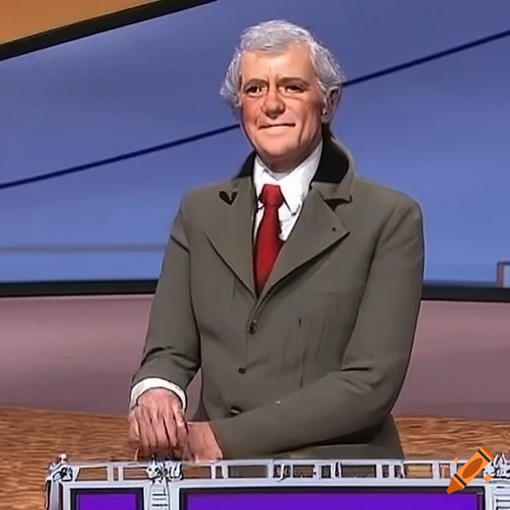Thomas jefferson hosting a game show on Craiyon
