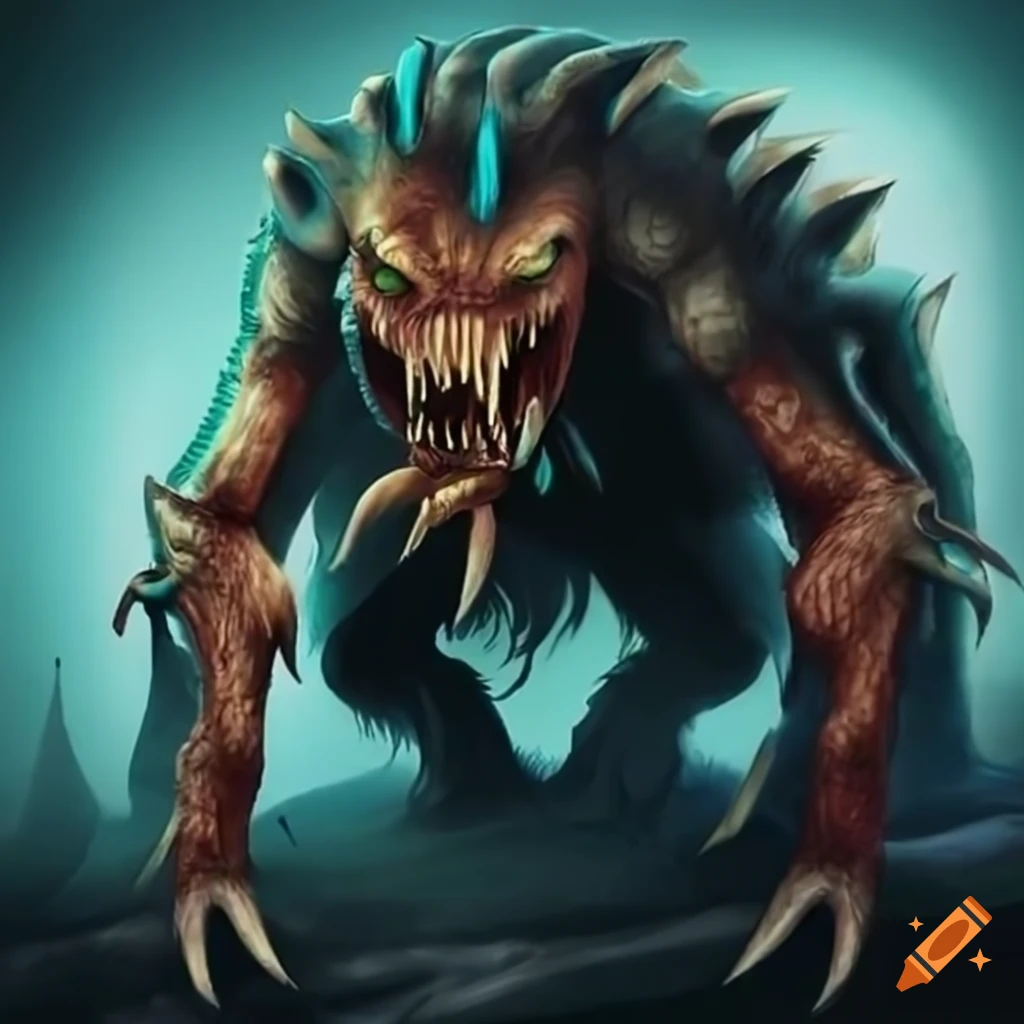 Beast with sharp teeth and claws on Craiyon