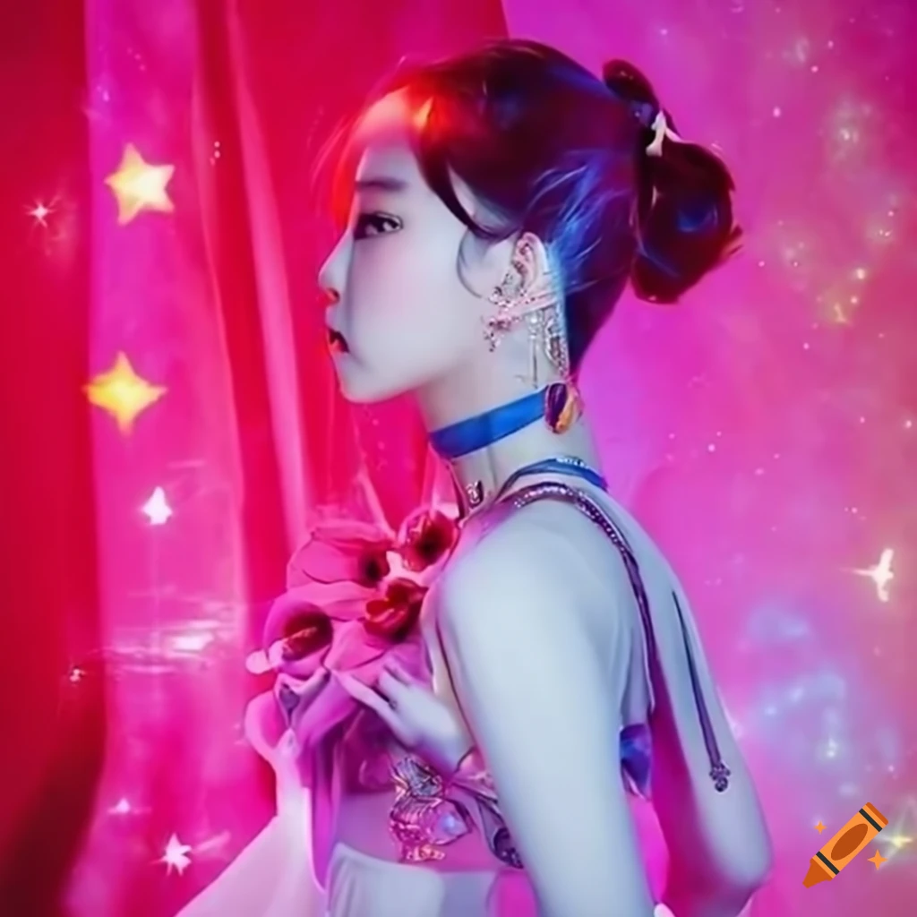 Korean pop star in space-inspired outfit on Craiyon