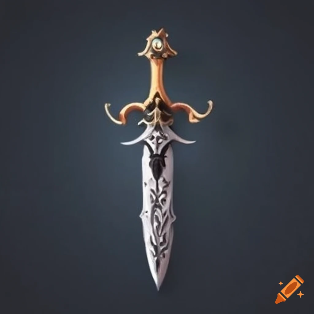 Unique dagger with ornate handle inspired by the mythological figure ...