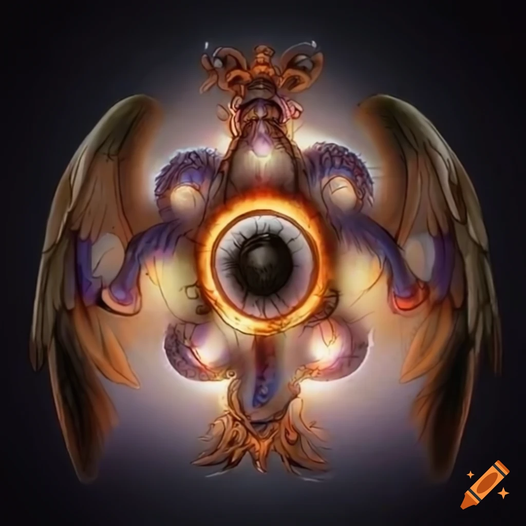 Biblically accurate ophanim angel on Craiyon