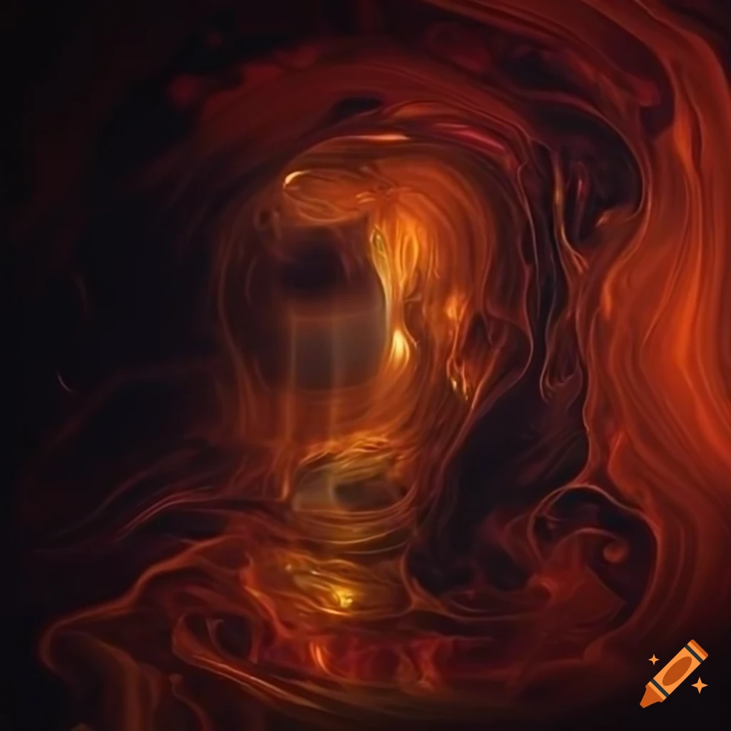 Abstract transparent watery canvas artwork depicting paranoia and ...