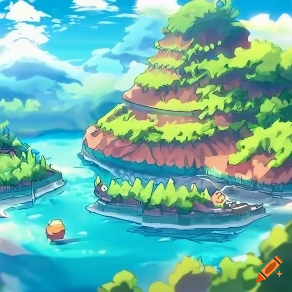 Pokémon alola region background on Craiyon