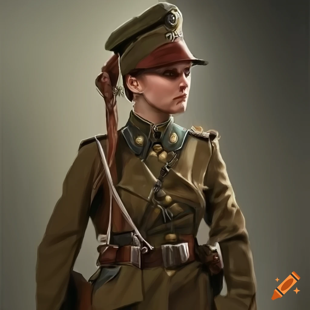 WW1 uniform combined with DnD fantasy outfit on Craiyon