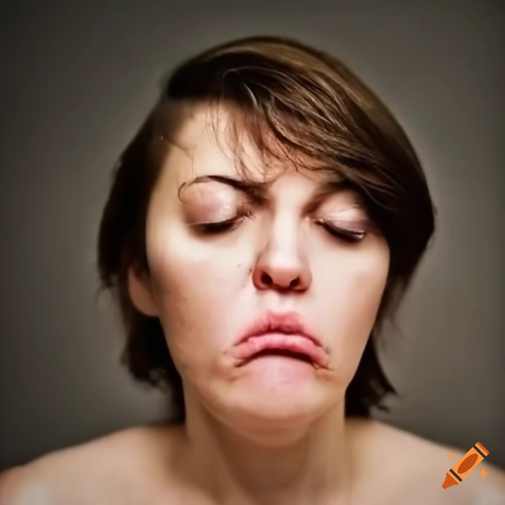 Disgusted face expression on Craiyon