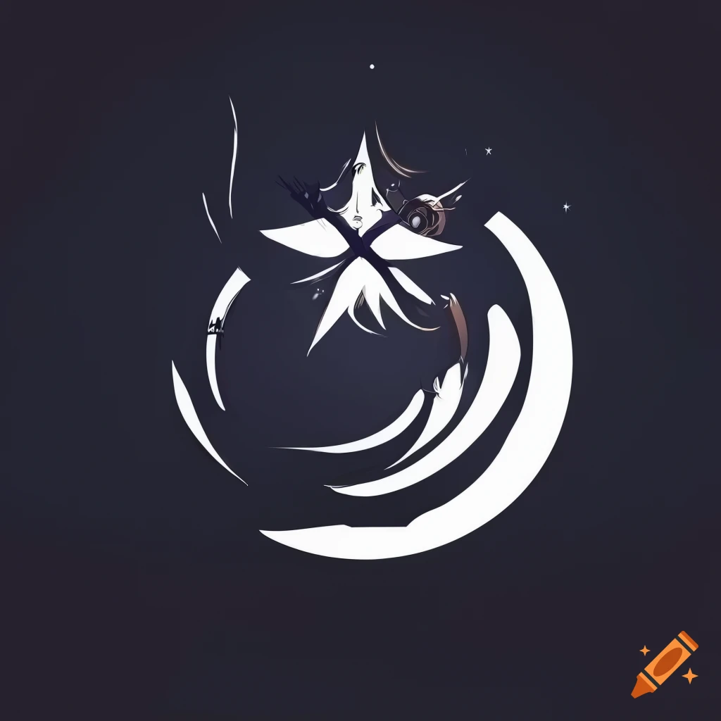 Honkai Star Rail Acheron logo vector in clear, black and white 2D art ...