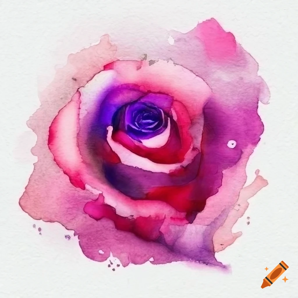 Abstract watercolor rose on Craiyon