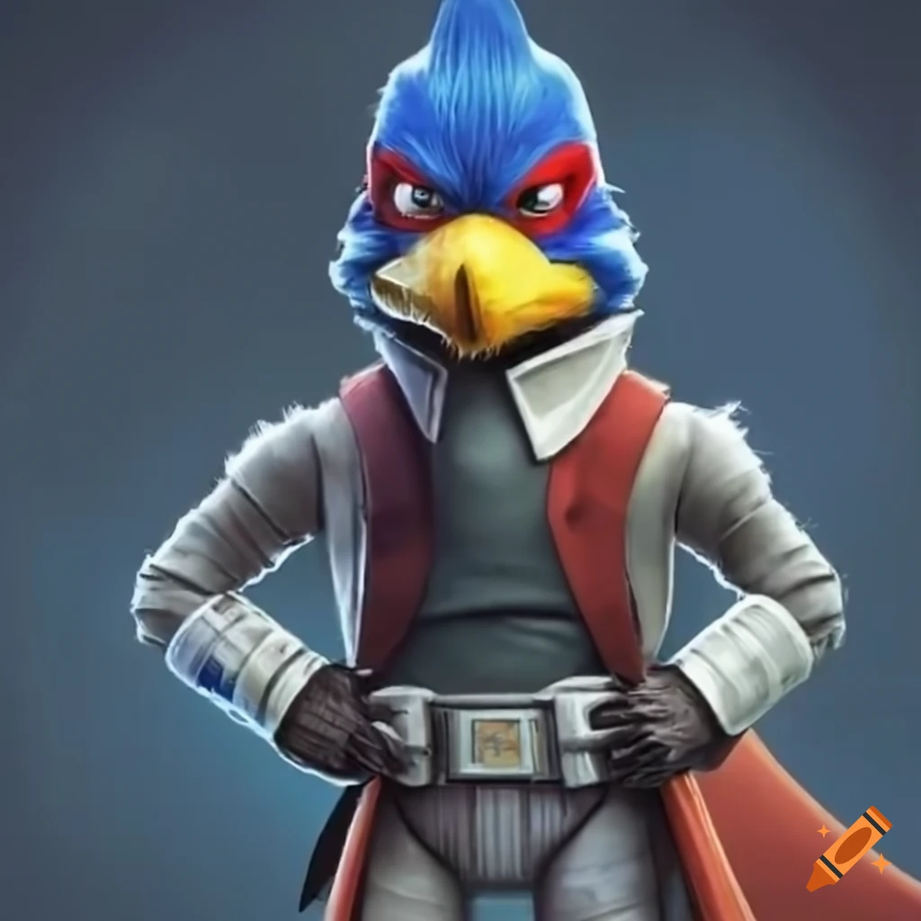 Action scene with the iconic star wars character falco lombardi on Craiyon