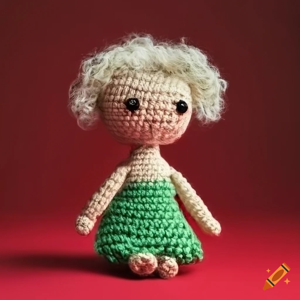 Airoldi simona amigurumi crochet doll on a vintage concrete background ...