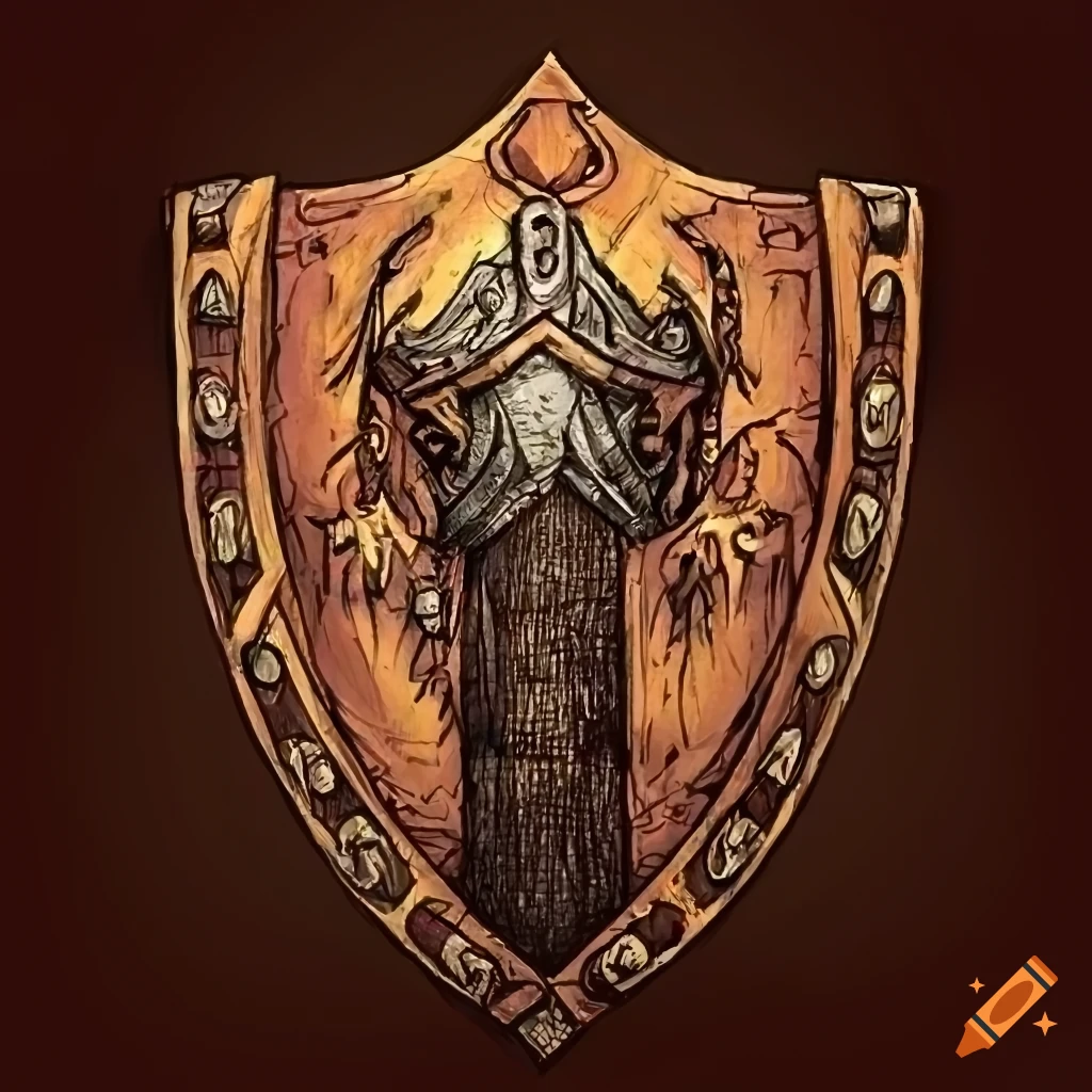 Bastion D&D class symbol with a shield crossed by a hammer and a ...