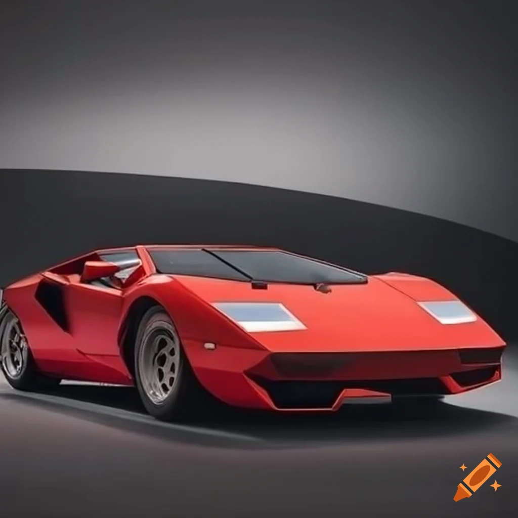 Modern redesign of a lamborghini countach on Craiyon