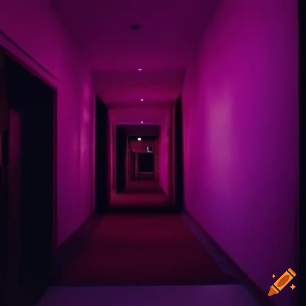 Empty hotel room with a surreal liminal space feeling on Craiyon