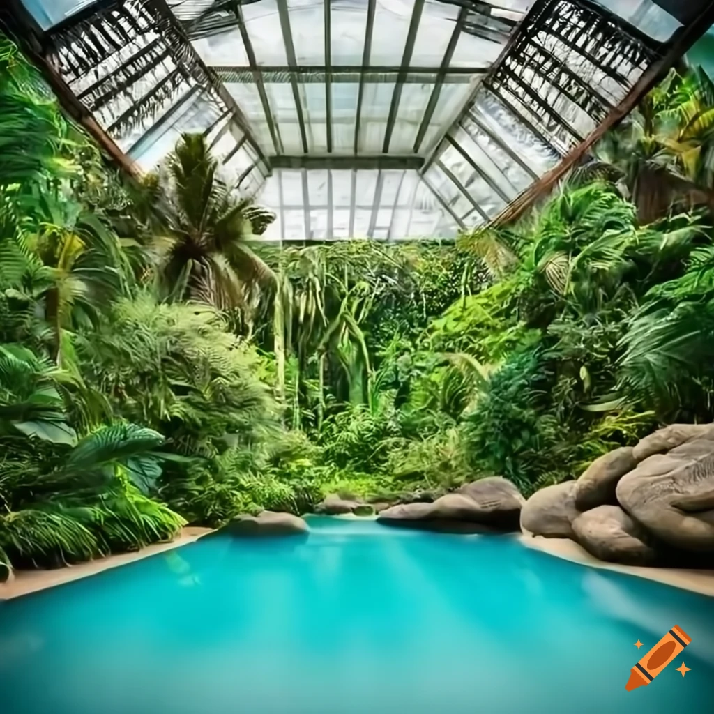 Tropical Pool With Greenhouse Tropical Greenhouse In Cold Climate