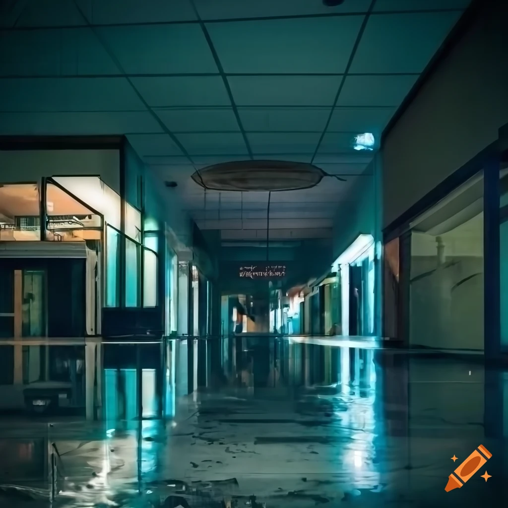 Abandoned liminal mall with emotive composition and lighting on Craiyon