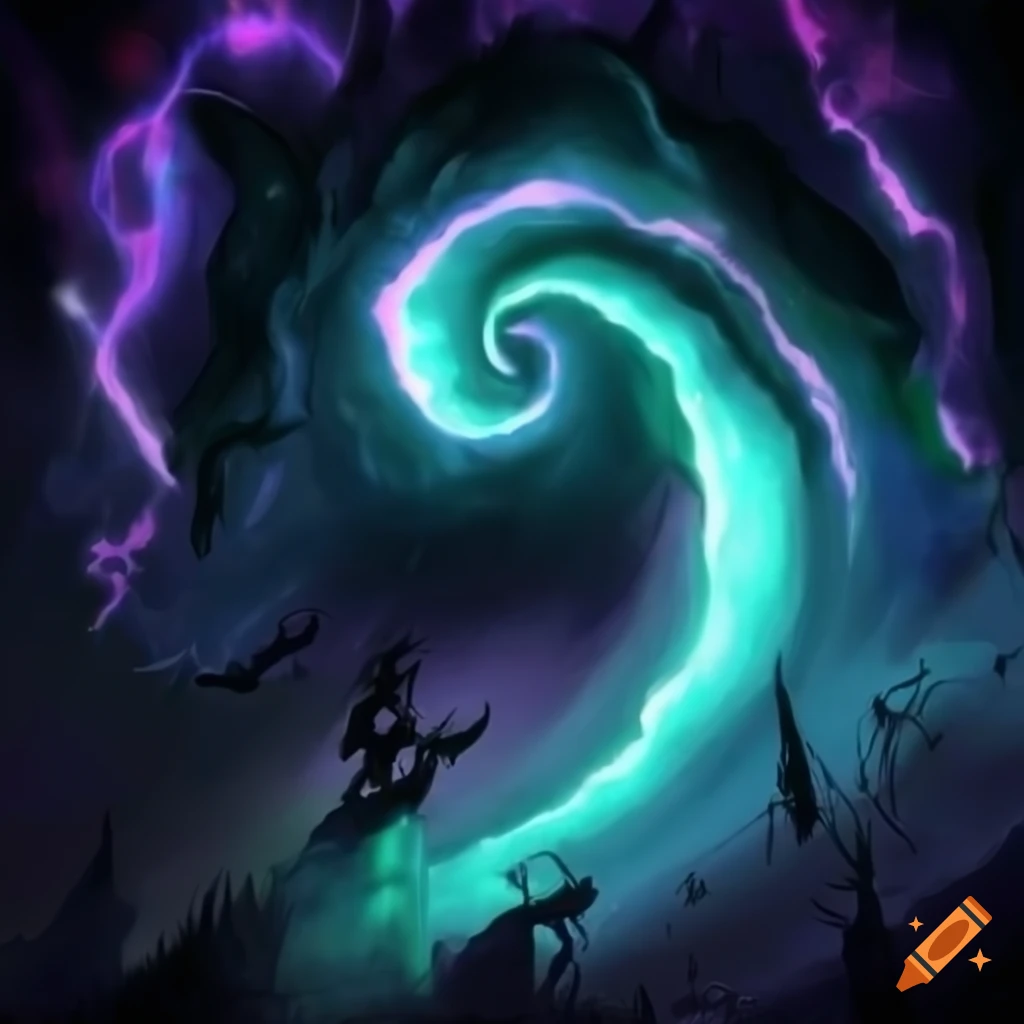 Cover art for phantom fury by vex featuring a stormy landscape on Craiyon