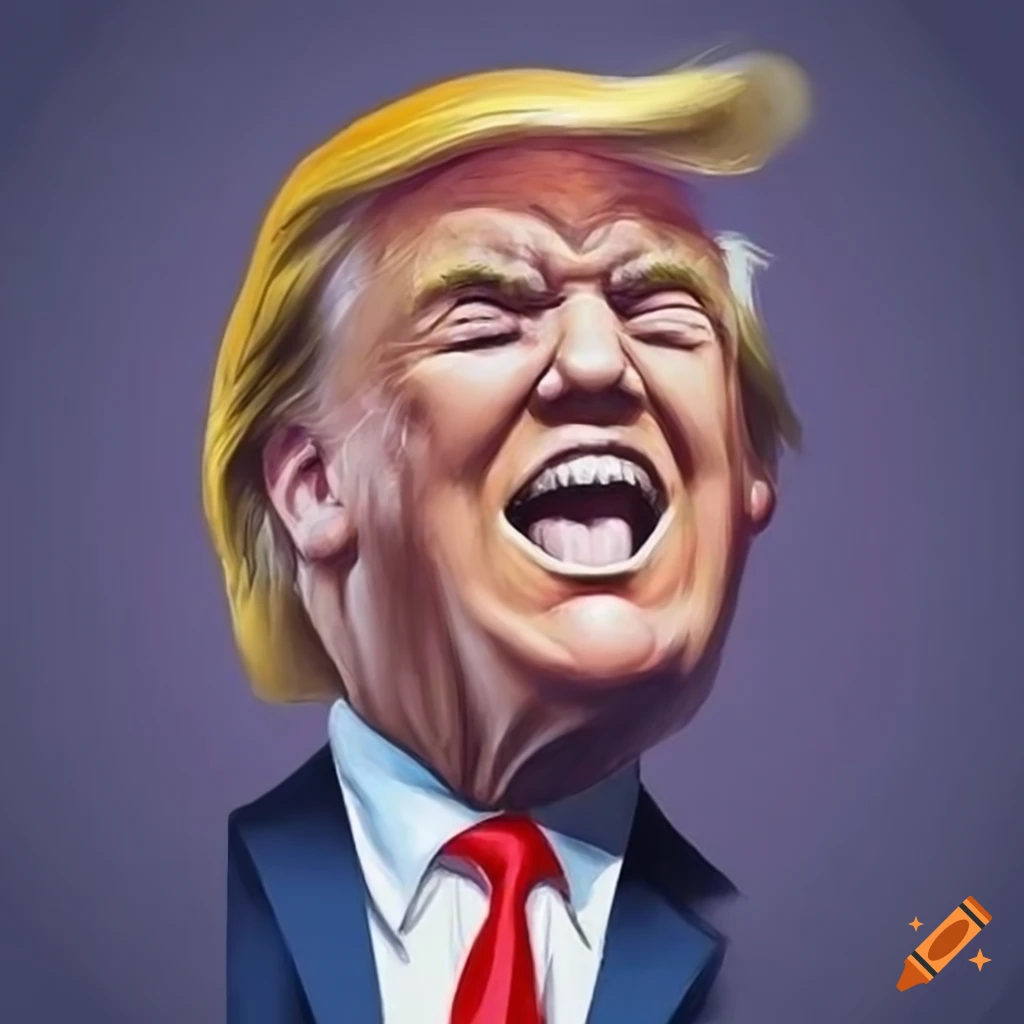 Satirical artwork of a political figure with exaggerated features on ...