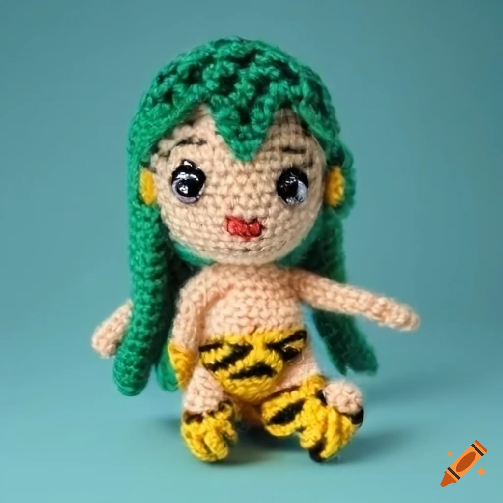 Cute lum doll from urusei yatsura in amigurumi style on Craiyon