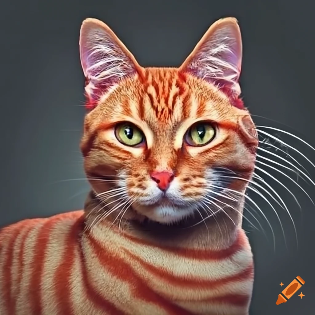 Red cat on Craiyon