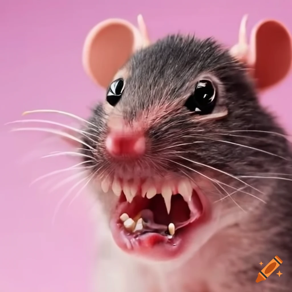 Funny mouse with large teeth on Craiyon