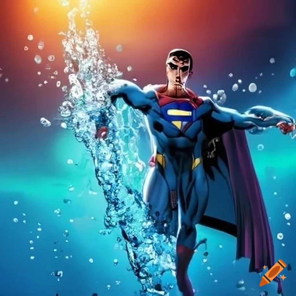Superhero saving water on Craiyon