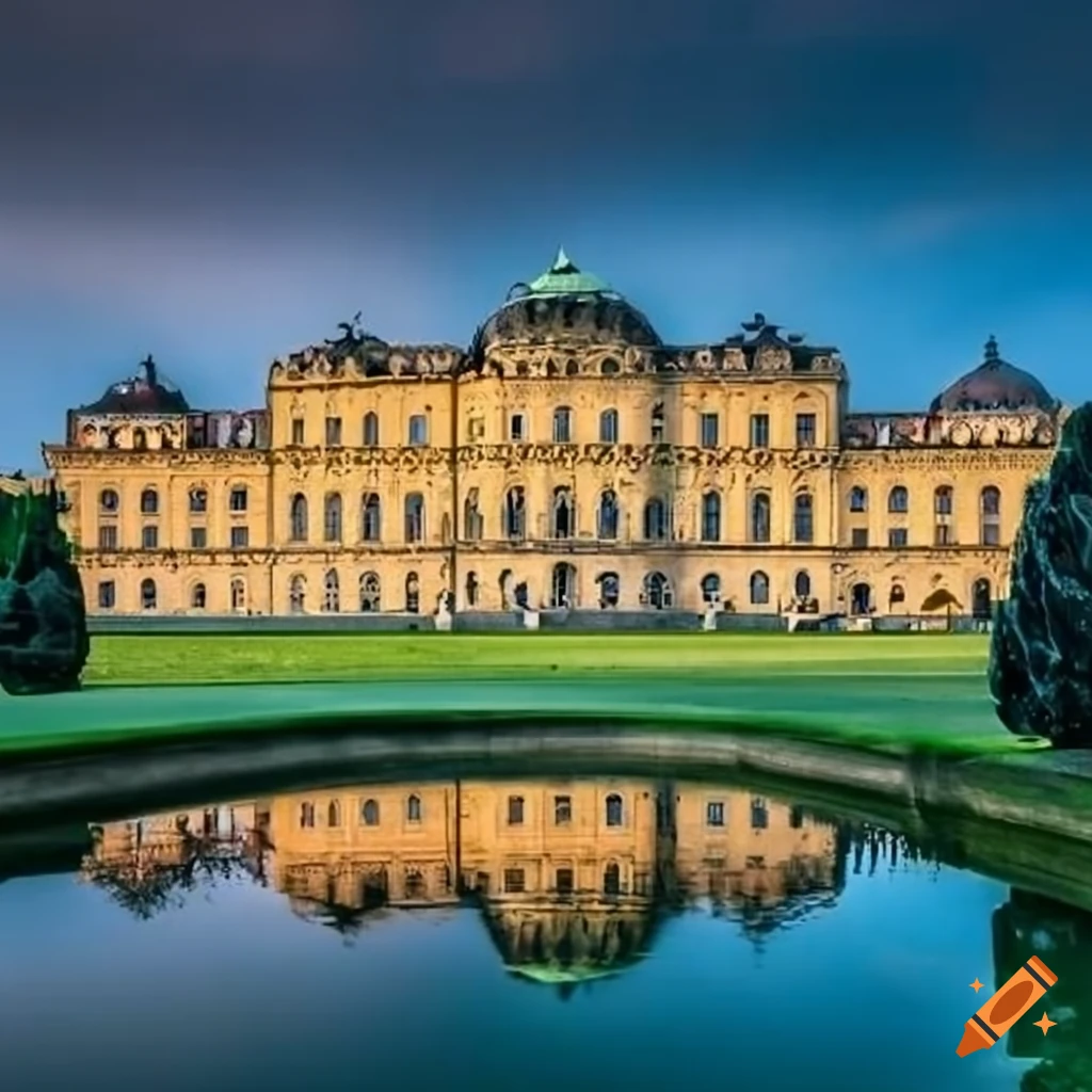 Wuerzburg residence castle with gaudi architecture influence on Craiyon