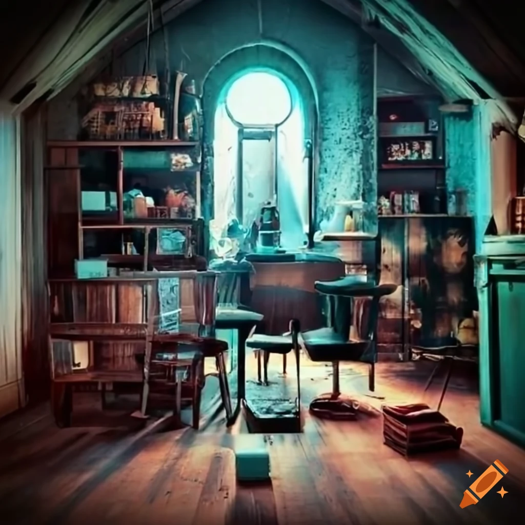 Interior of an alchemist's workshop on Craiyon