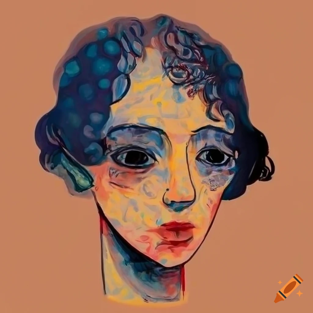 Minimalistic portrait art in various styles and influences on Craiyon