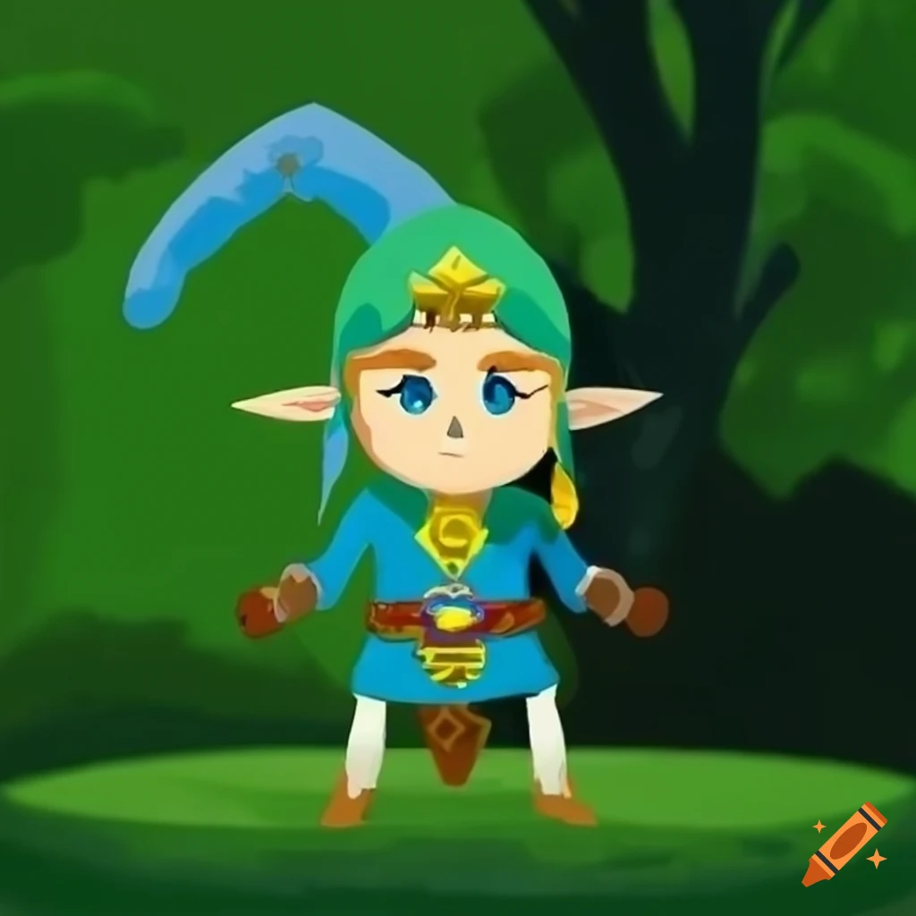 Stick figure of zelda on Craiyon